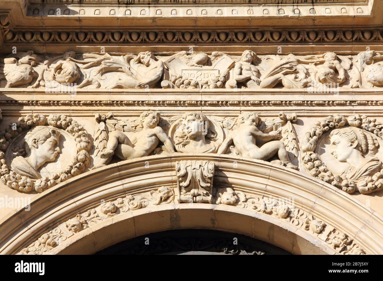 Seville, Spain - Plateresque style architecture of Casa Consistorial ...