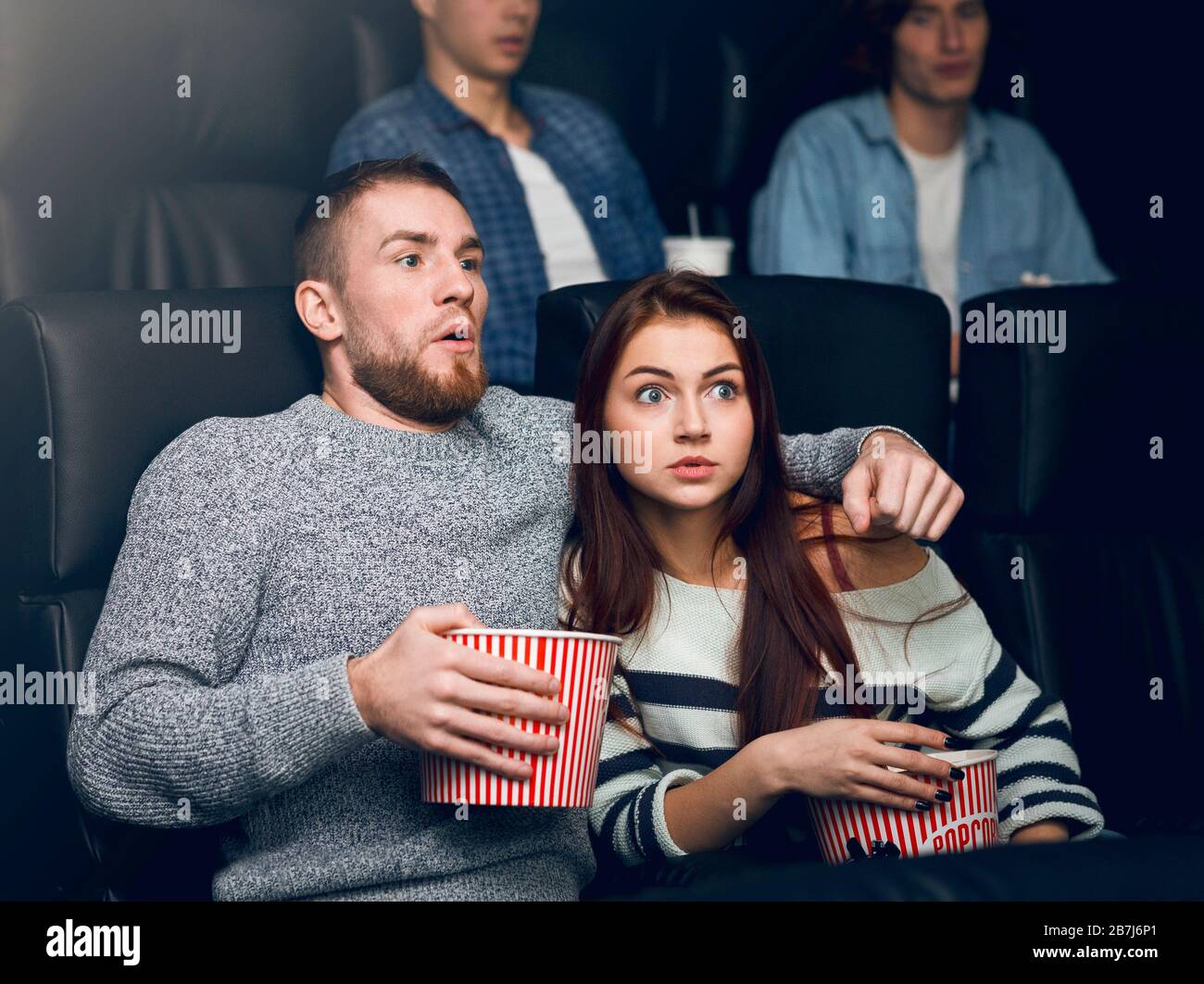 Scared people cinema hi-res stock photography and images - Alamy