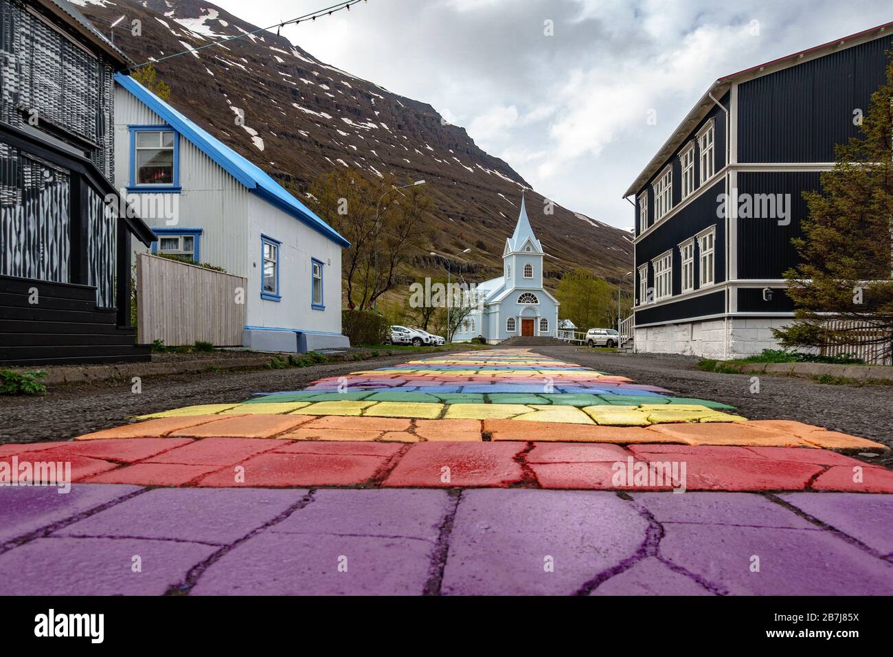 Rainbow coloured building hi-res stock photography and images - Alamy