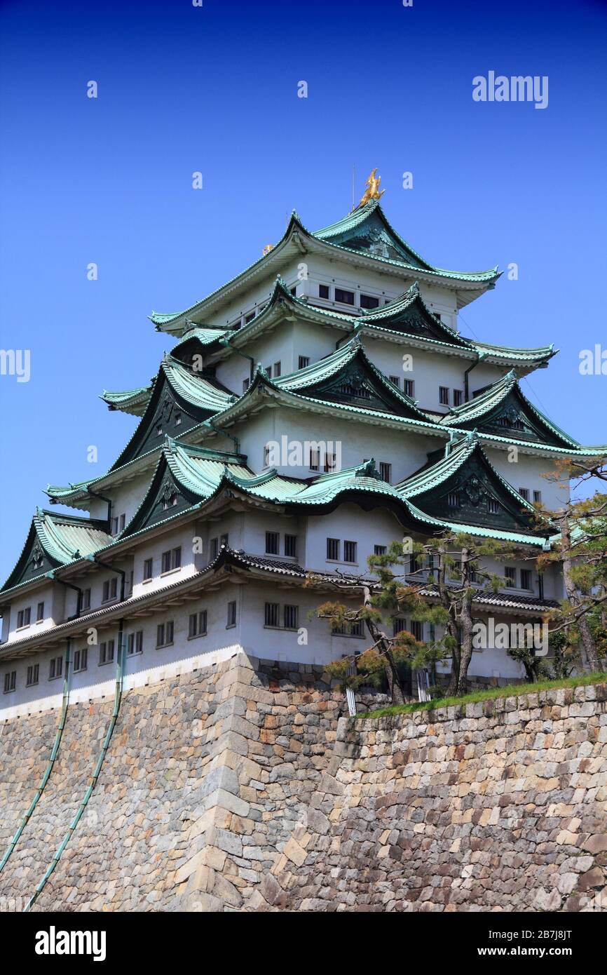 Nagoya Castle, Japan. Old landmark structure is listed as a Special ...
