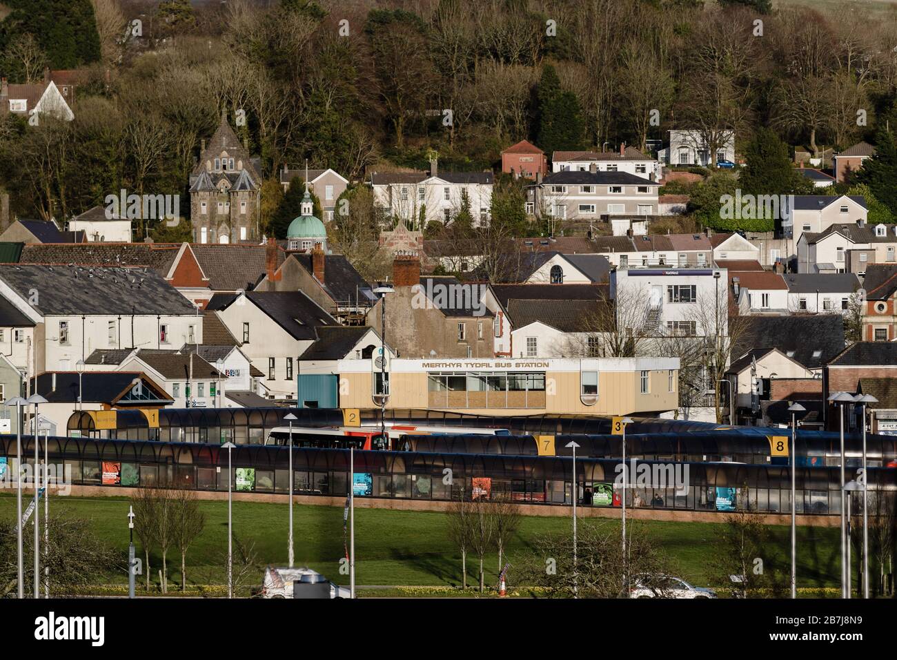 MERTHYR TYDFIL, WALES - 16th March 2020 - Merthyr Tydfil’s old bus ...