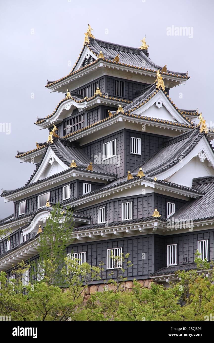 Okayama Castle in Japan - landmark listed among Important Cultural ...