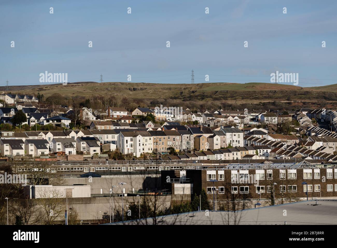 MERTHYR TYDFIL, WALES - 16th March 2020 - Merthyr Tydfil landscape ...