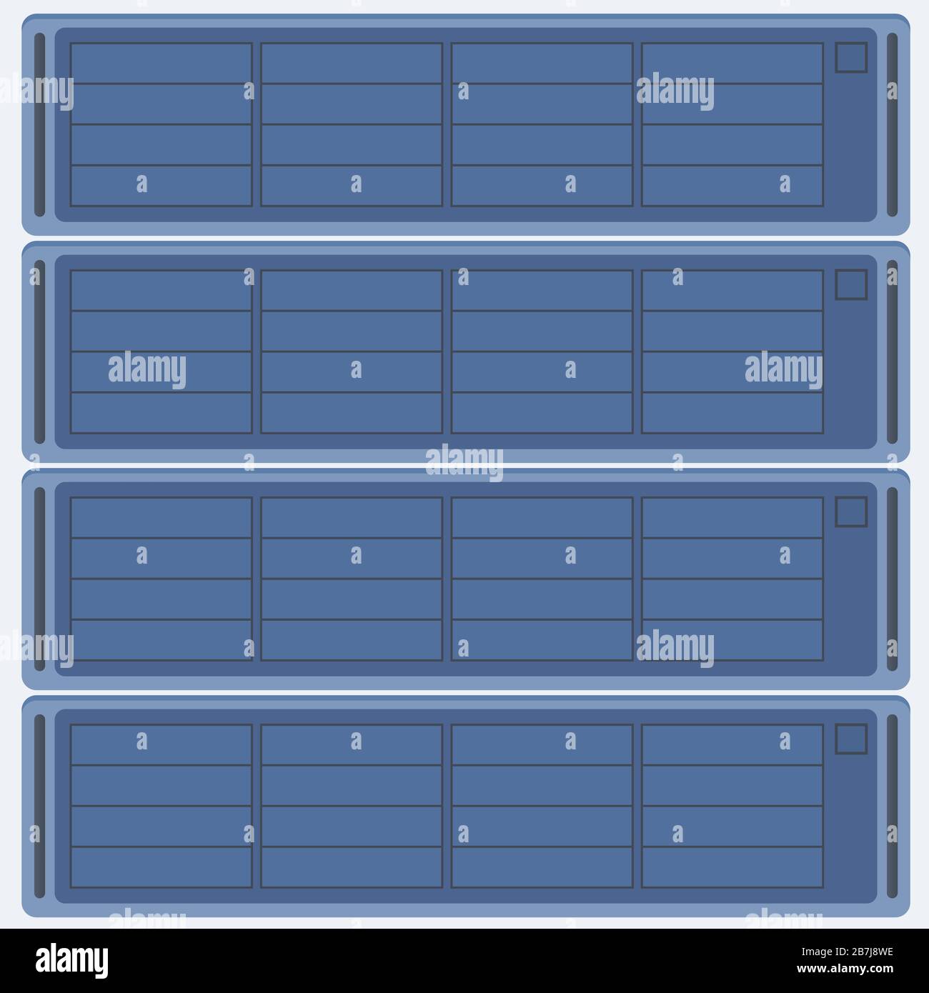 Network servers rack in a data center. Internet technology vector ...