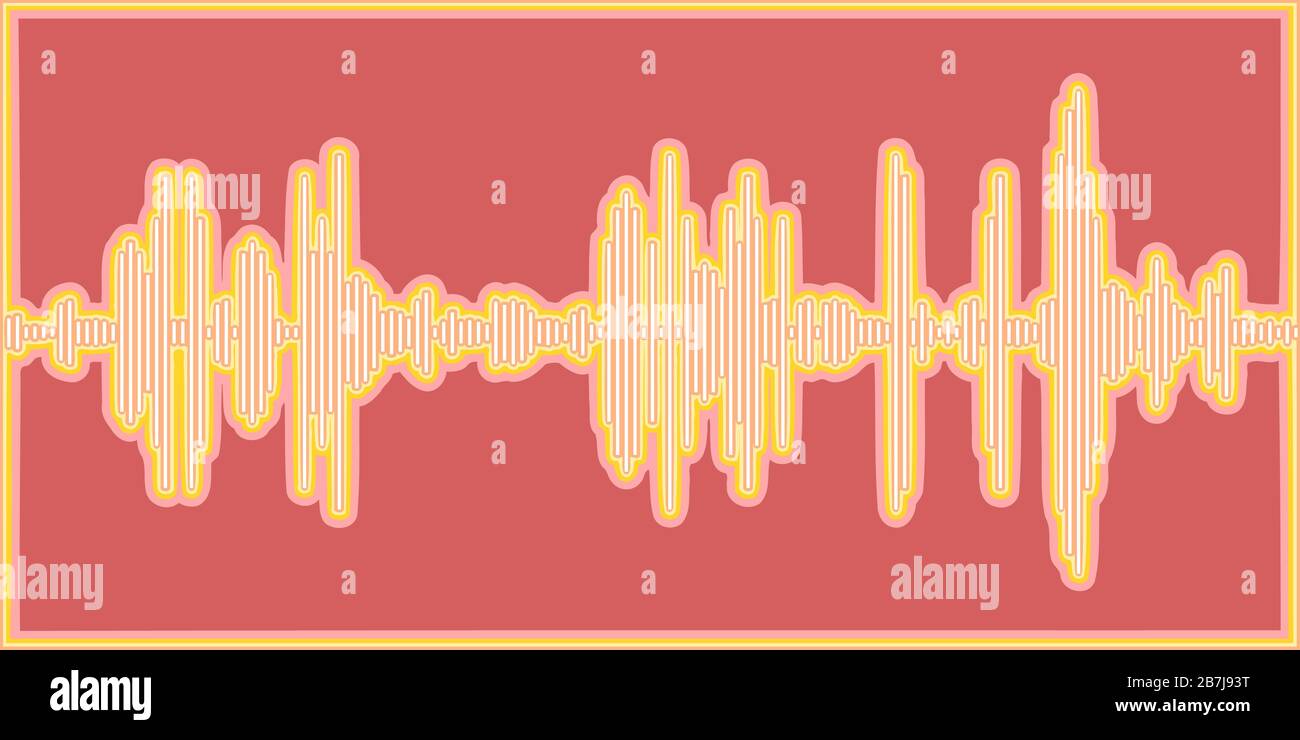 Sound wave vector design. Electronic audio sound digital display Stock ...