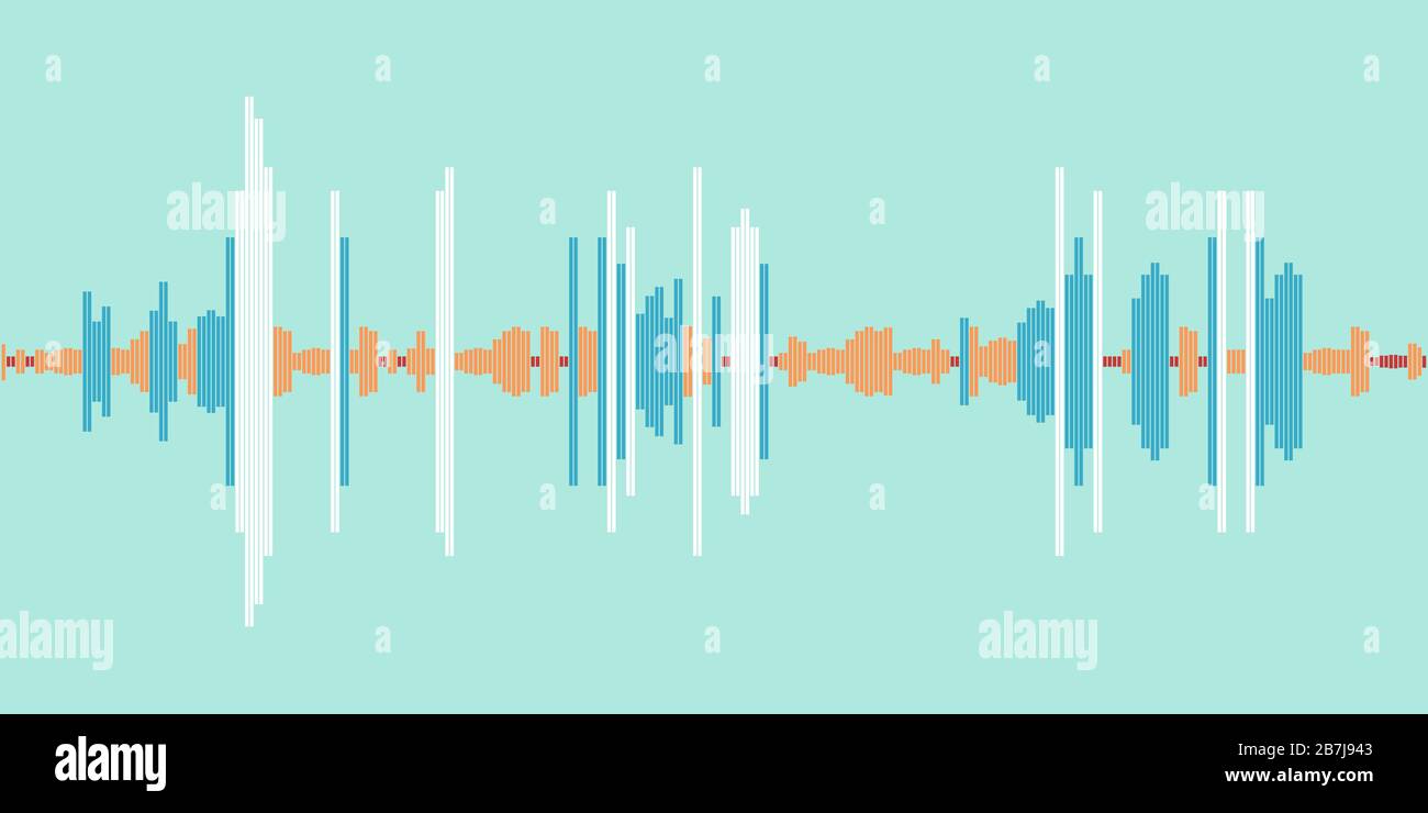 Sound wave vector design. Electronic audio sound digital display Stock ...