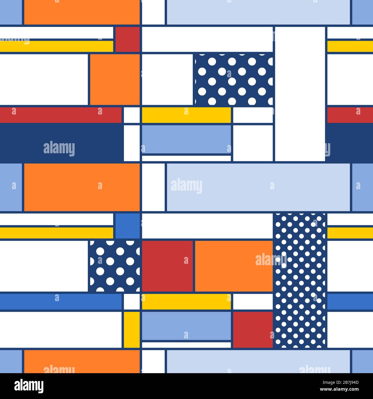 Simple modern pattern - seamless texture in Mondrian style. Design for ...