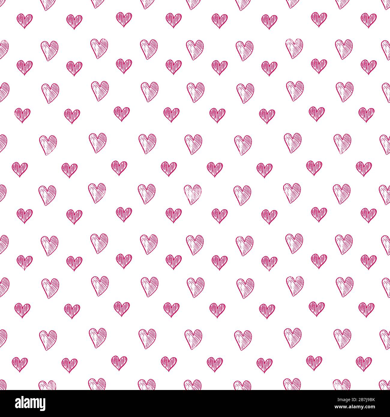 Heart background seamless vector. Fashion pattern with love doodle ...