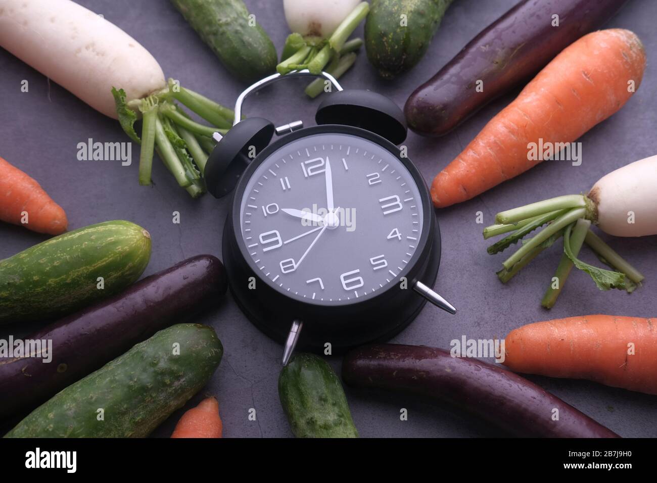 Health snack clock hi-res stock photography and images - Alamy