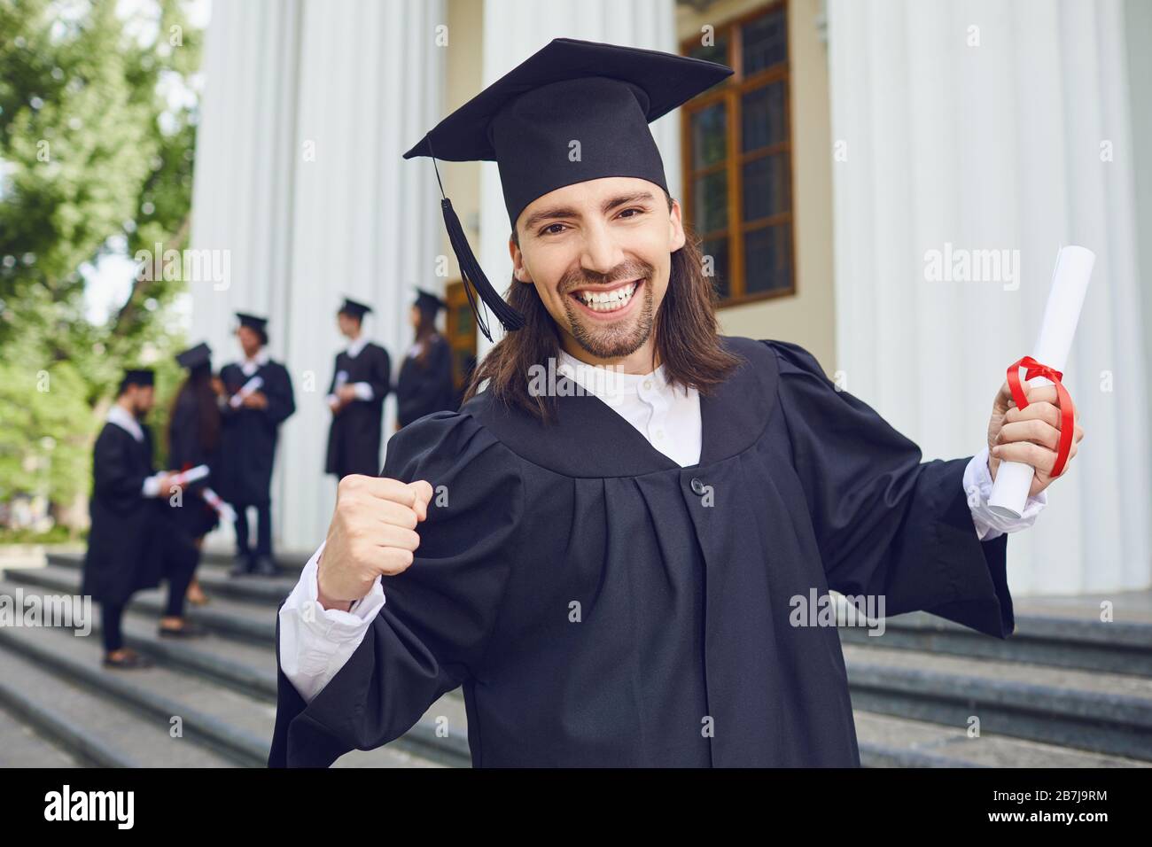 Male College Graduate With Diploma High Resolution Stock Photography ...