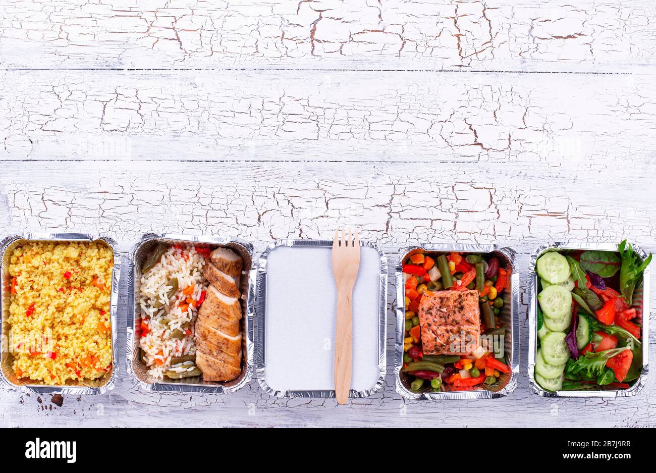Food delivery concept. Lunch in container Stock Photo - Alamy