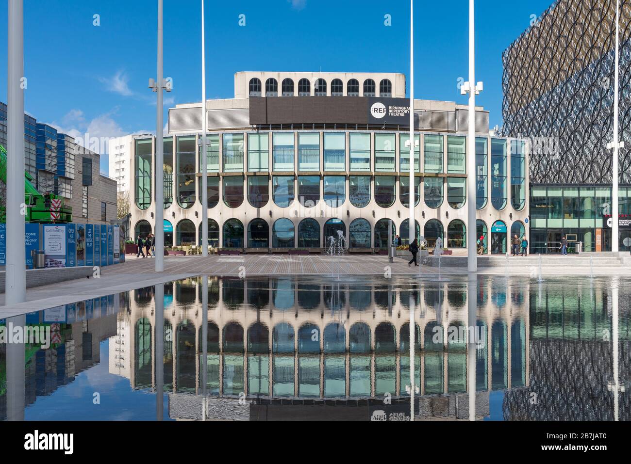 The Repertory Theatre in Centenary Square, Broad Street, Birmingham, UK ...