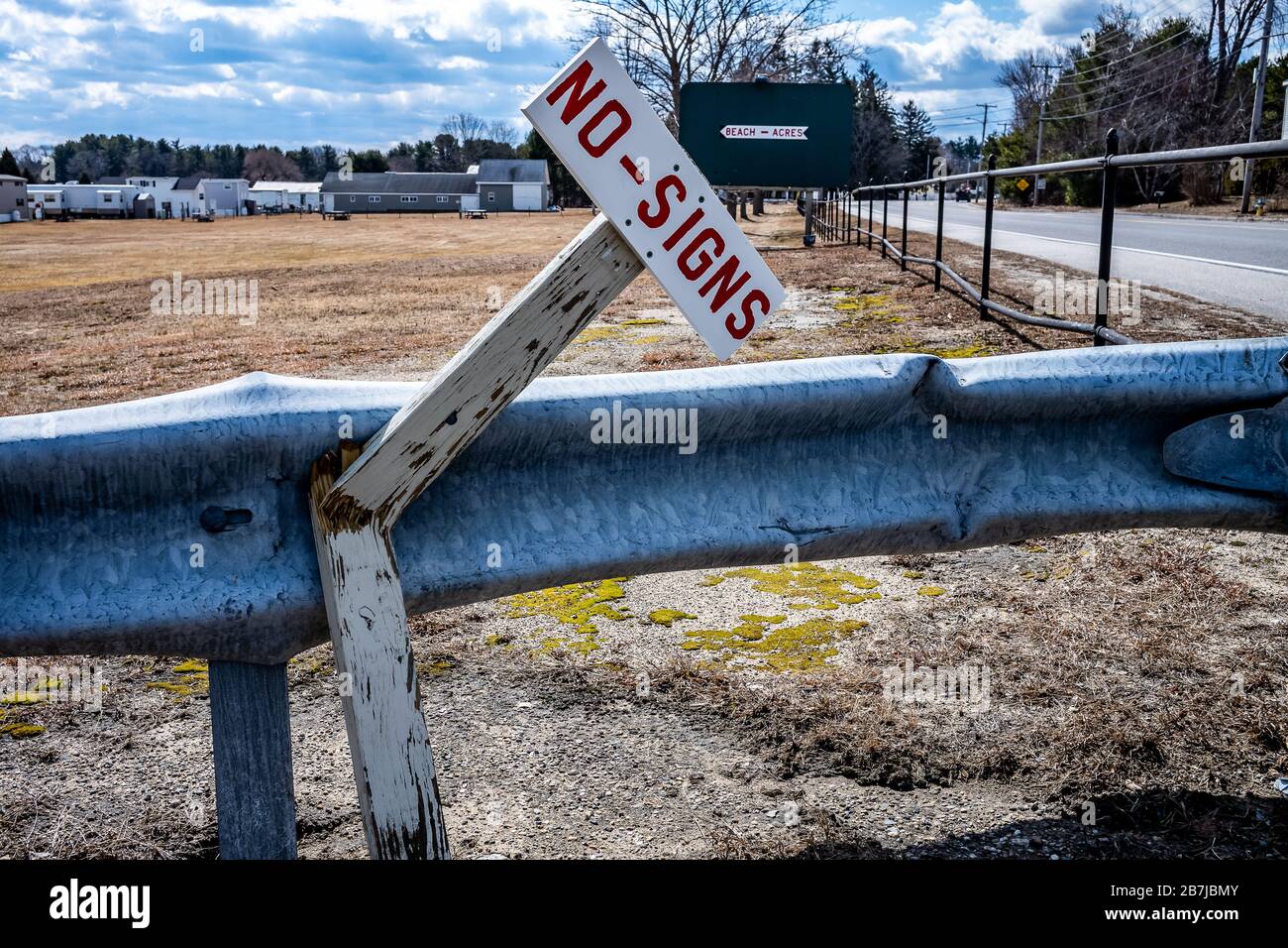 Every election year people put up big signs along the pipe fence. But ...
