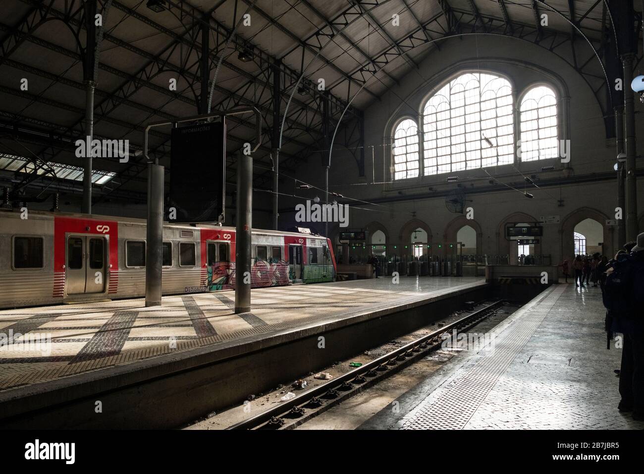 Inside the famous Rossio train station, Lisbon, Portugal Stock Photo ...