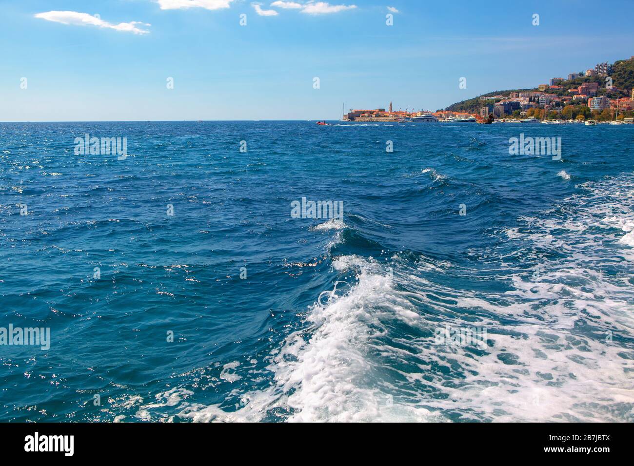 sea waves while sailing ship Stock Photo - Alamy