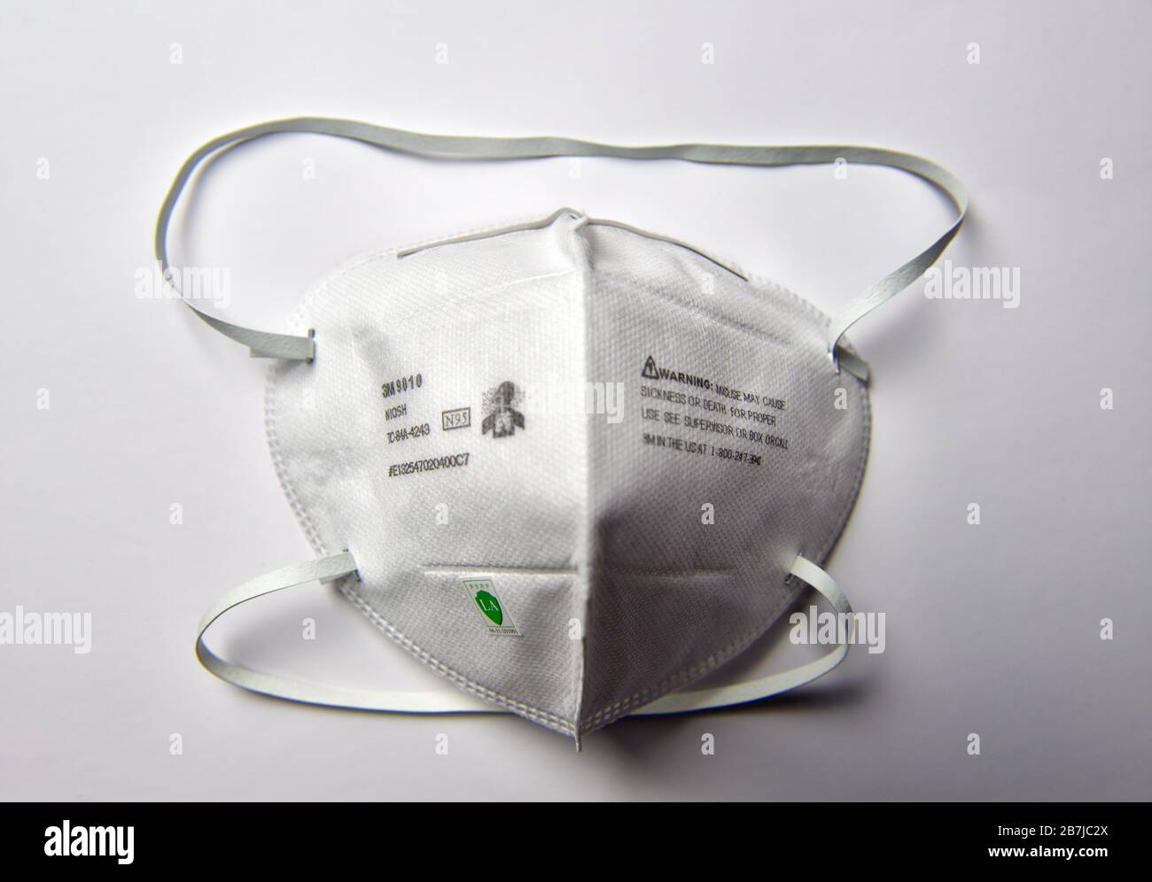 PARIS, FRANCE - 15 MAR 2020: 3M brand N95 certified protection air ...