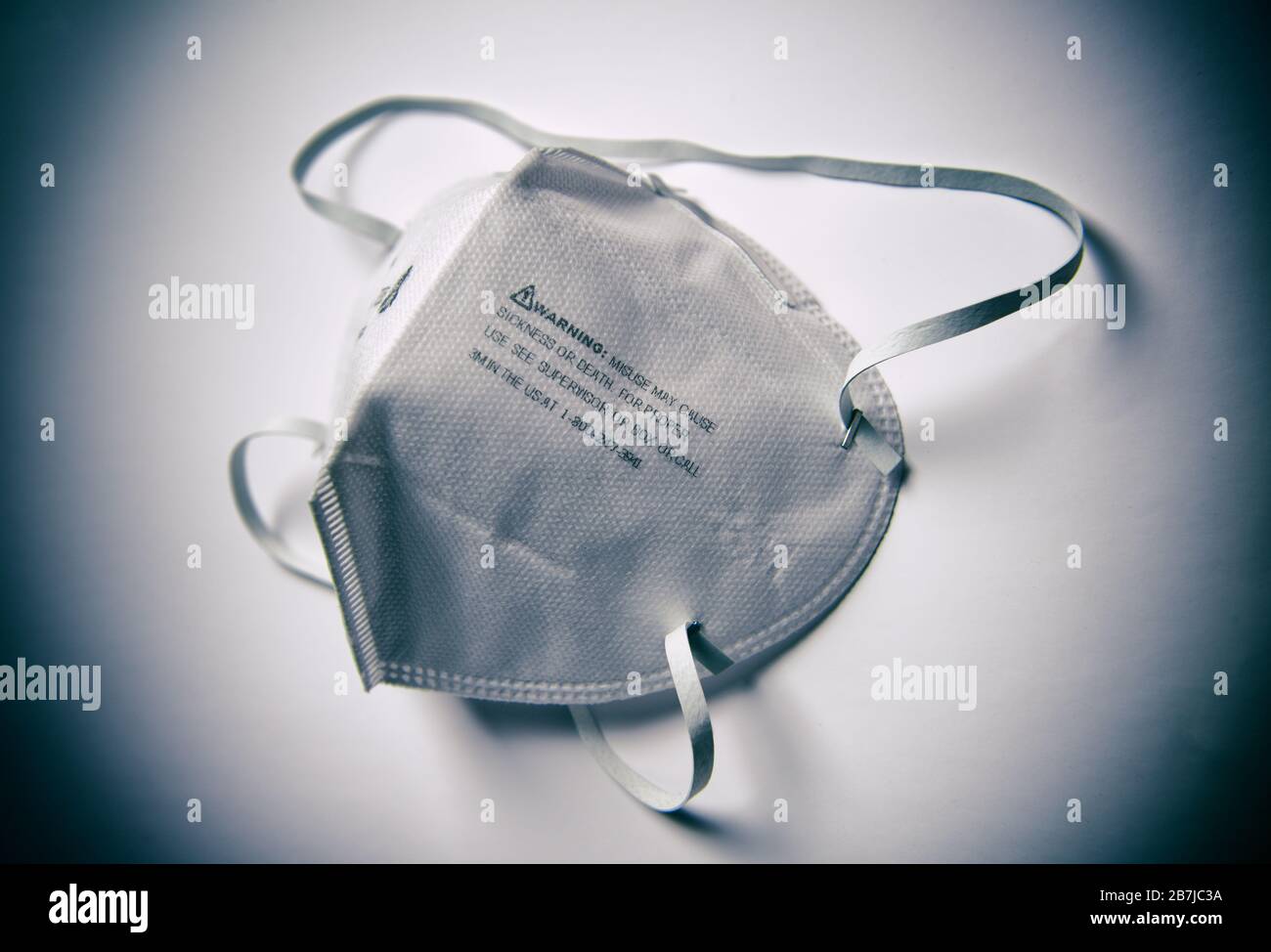 PARIS, FRANCE - 15 MAR 2020: 3M trademark N95 certified protection air ...