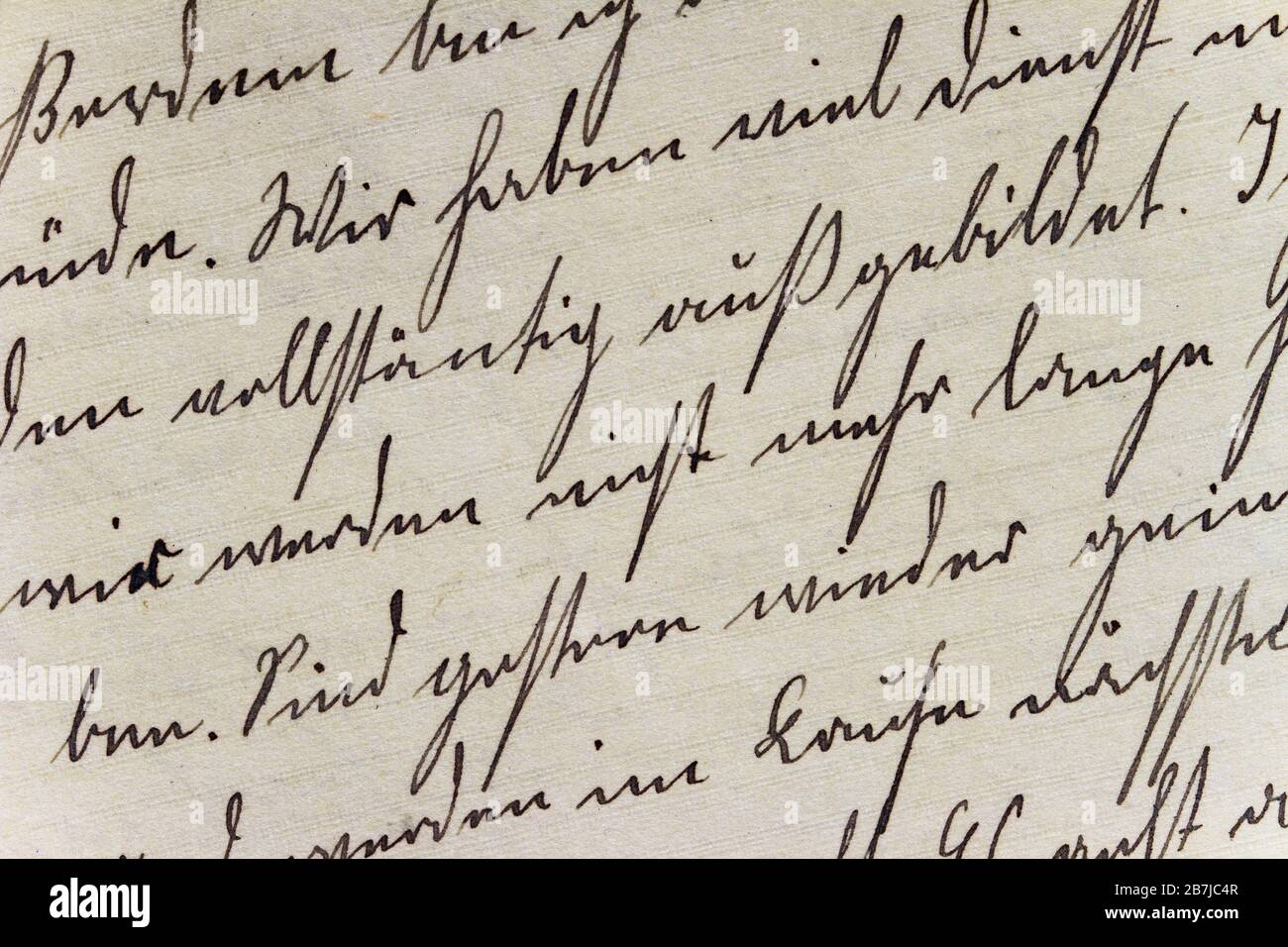 Historic Handwriting Style on Hand-Made Paper: vintage individual ...