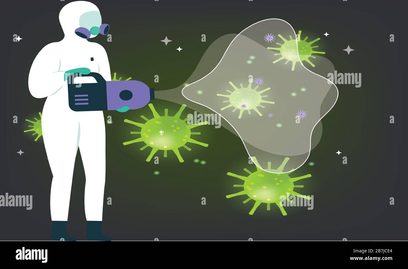 chemical spray to remove bacteria from environment Stock Vector Image ...