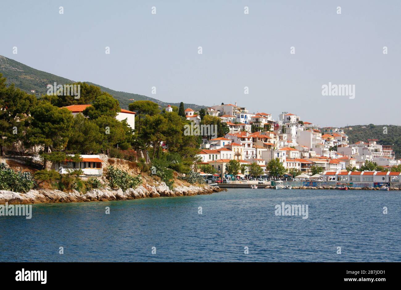Skiathos Town Harbour Harbor and Waterfront Sporades Island Aegean Sea ...