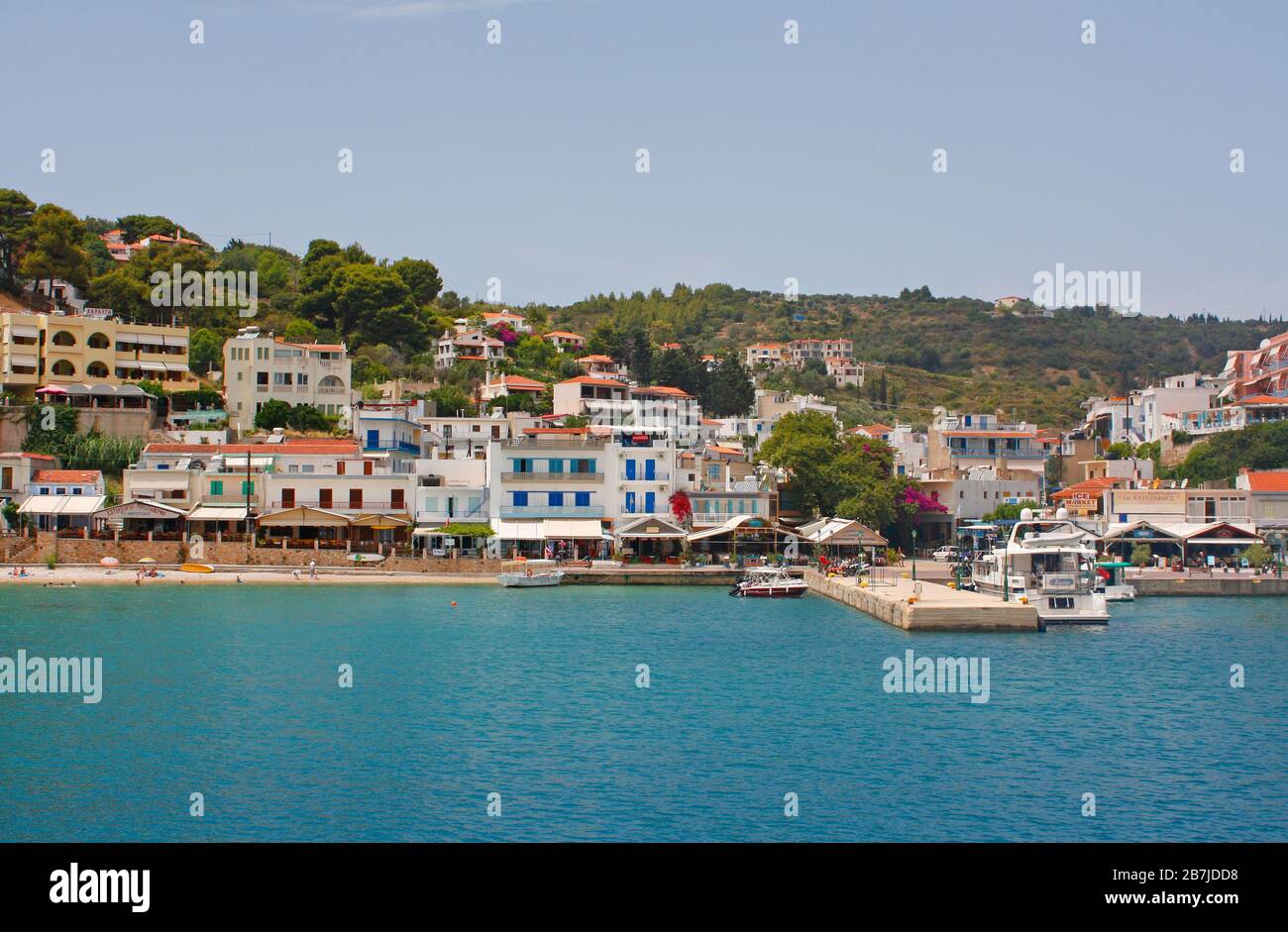 Skiathos Town Harbour Harbor and Waterfront Sporades Island Aegean Sea ...
