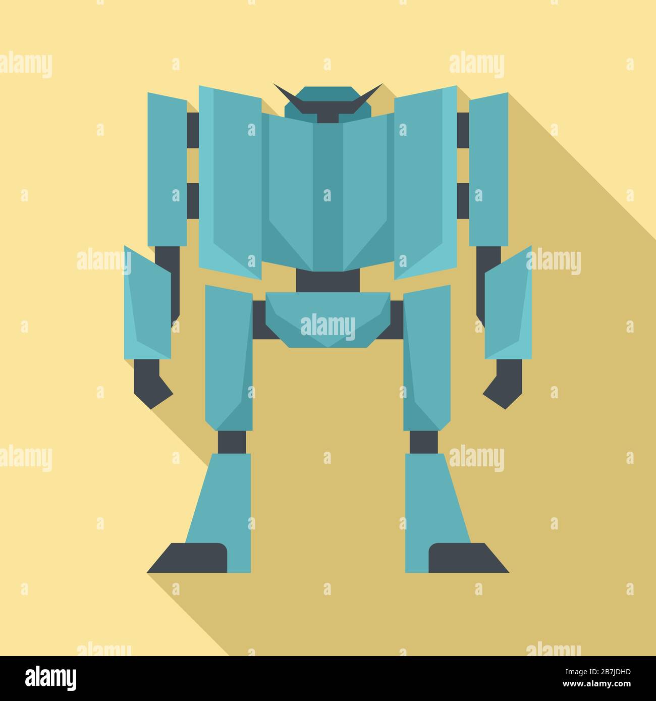 Fear robot transformer icon. Flat illustration of fear robot ...