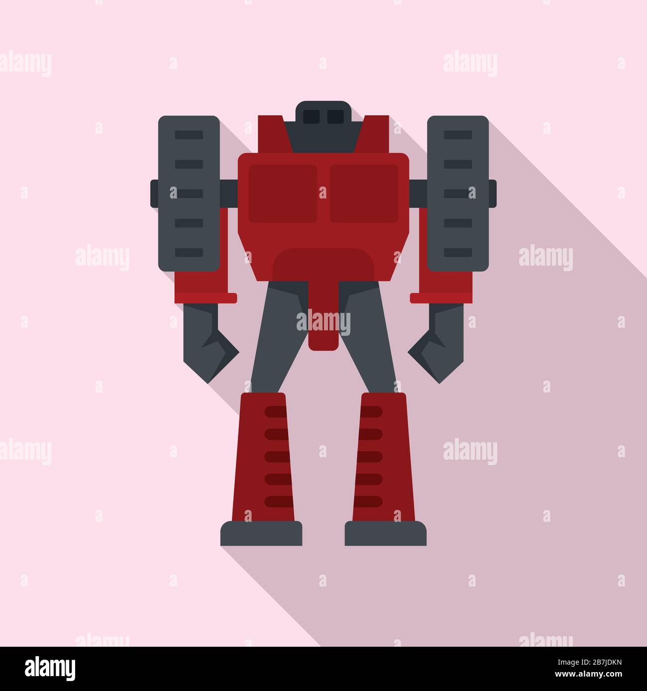 Computer robot transformer icon. Flat illustration of computer robot ...