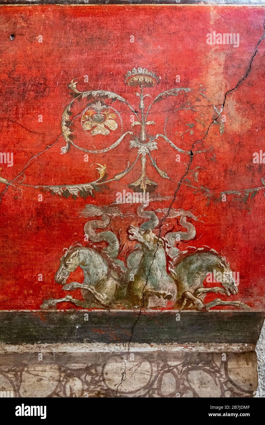 Fresco of a house in pompeii hi-res stock photography and images - Alamy