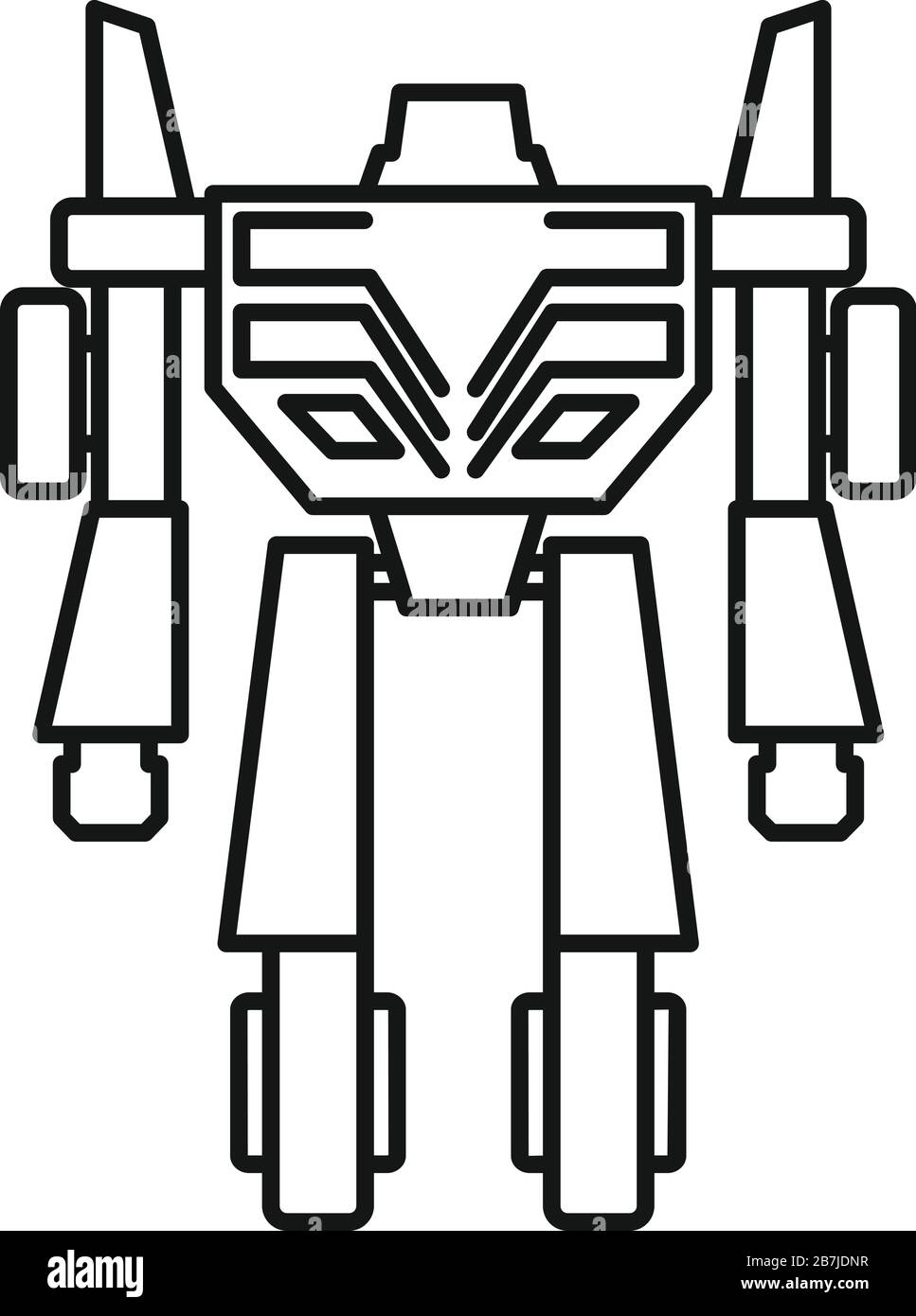 Alien robot icon. Outline alien robot vector icon for web design ...