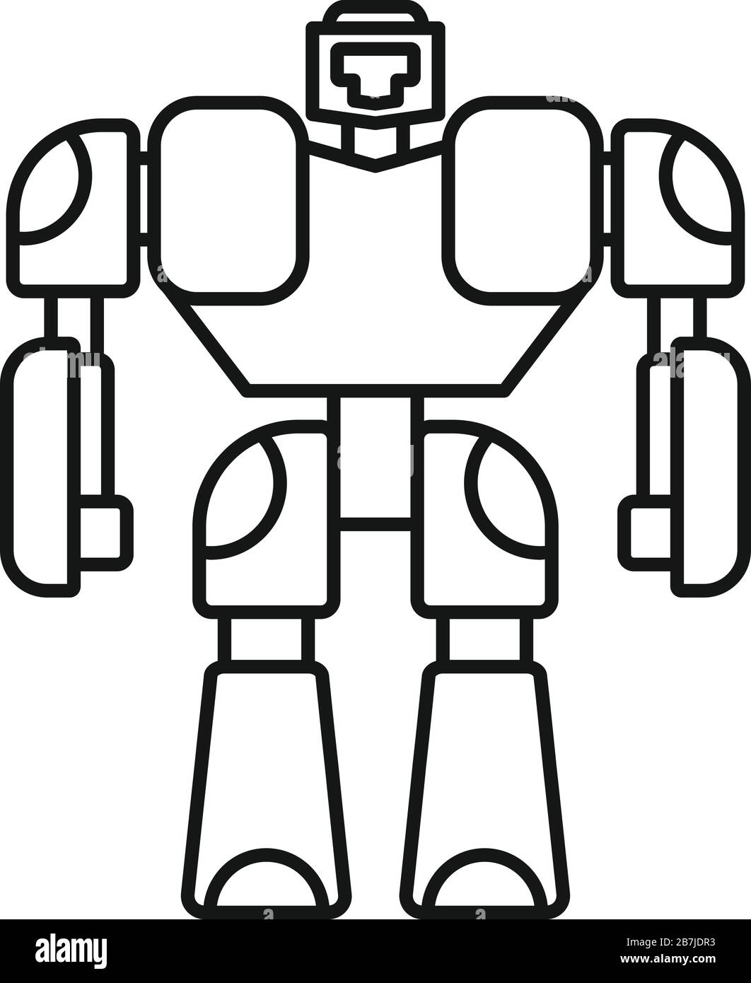 Toy robot transformer icon. Outline toy robot transformer vector icon ...