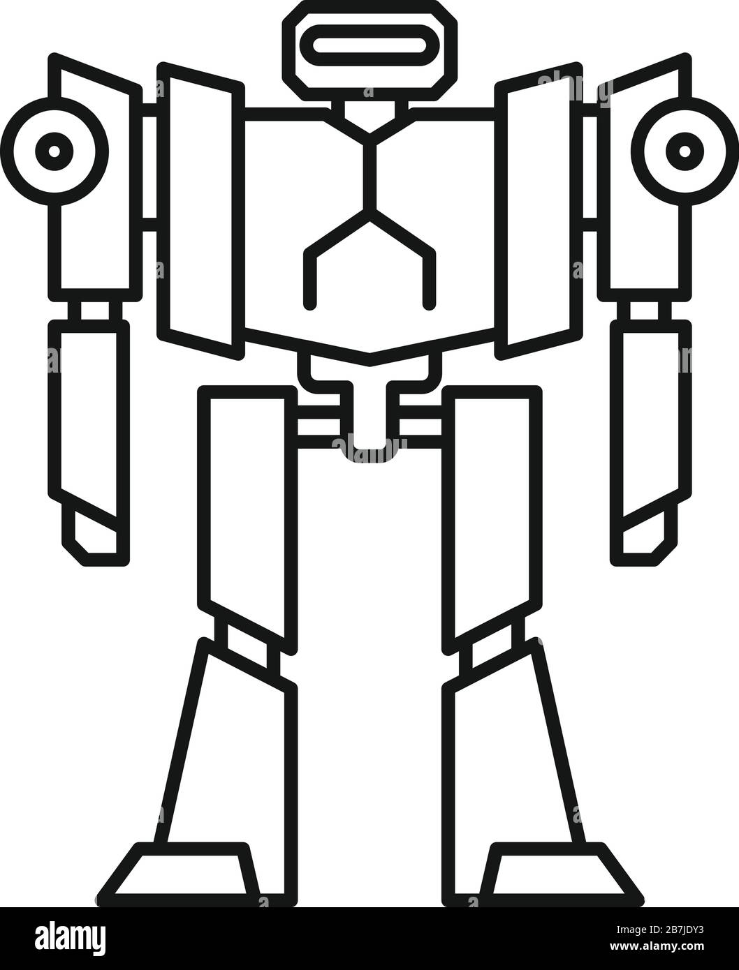 Space robot transformer icon. Outline space robot transformer vector ...