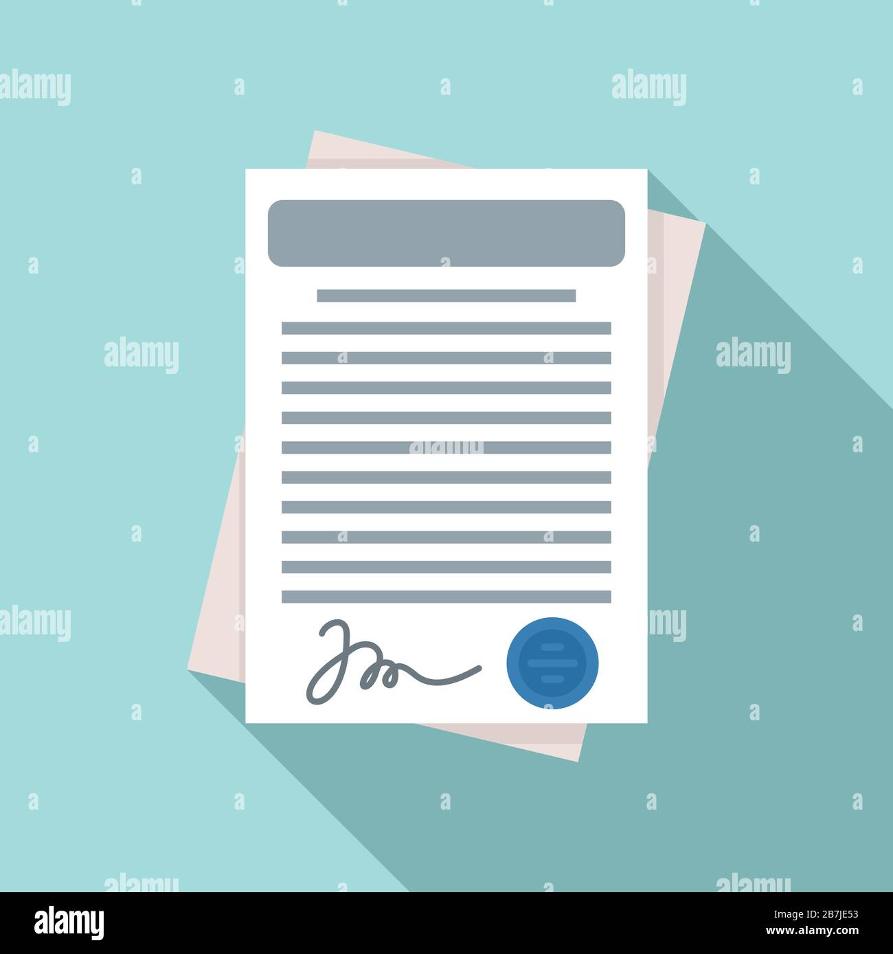 Customer contract icon. Flat illustration of customer contract vector ...