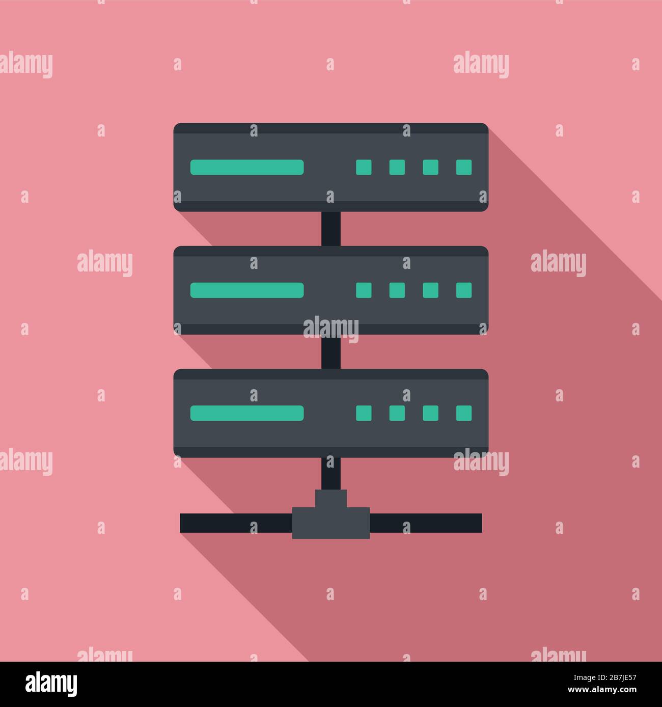 Server rack icon. Flat illustration of server rack vector icon for web ...