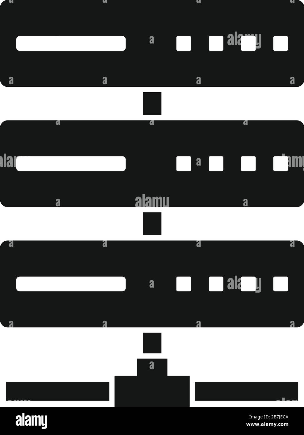 Server rack icon. Simple illustration of server rack vector icon for ...