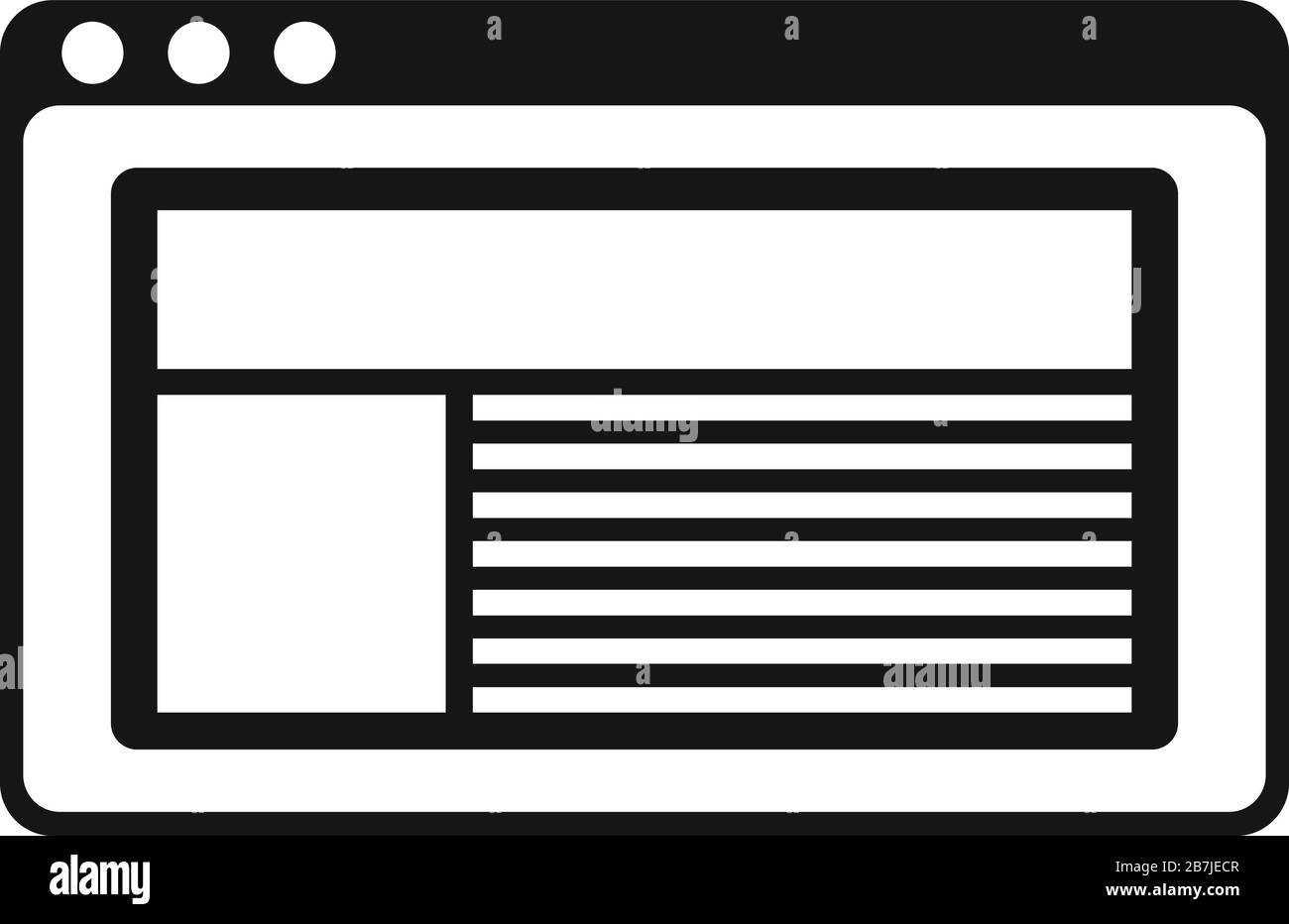 Web page icon. Simple illustration of web page vector icon for web ...