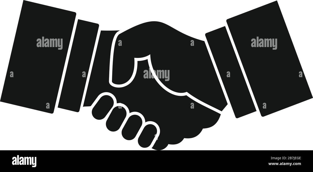 Handshake icon. Simple illustration of handshake vector icon for web ...