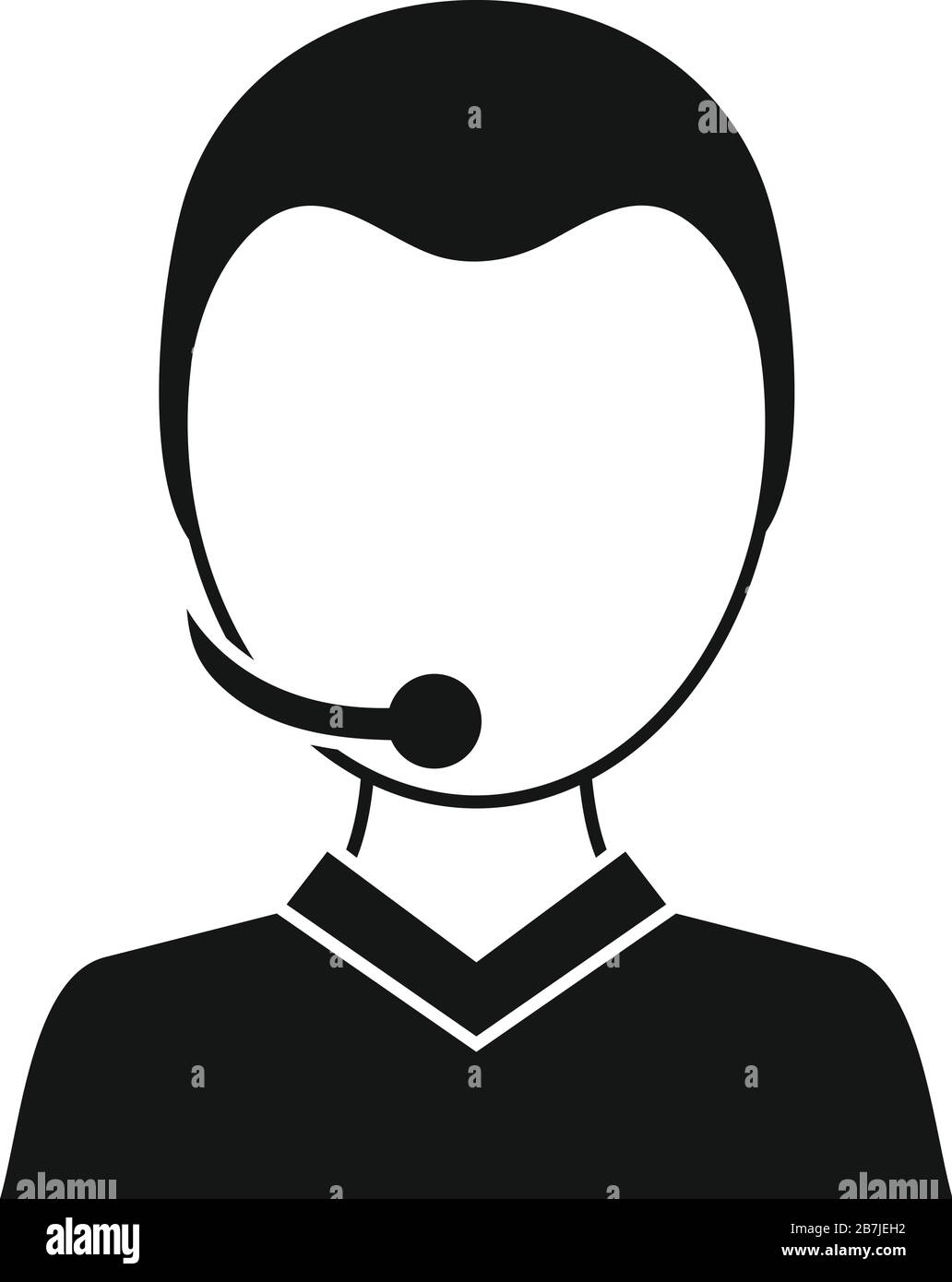 Customer man support icon. Simple illustration of customer man support ...