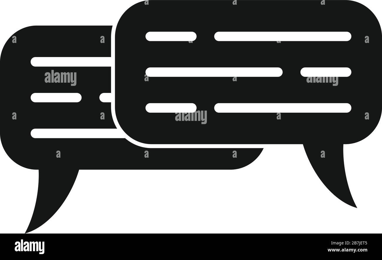 Work chat icon. Simple illustration of work chat vector icon for web ...