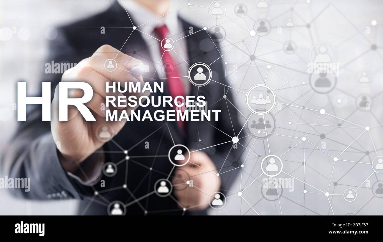 Human resource management, HR, Team Building and recruitment concept on ...