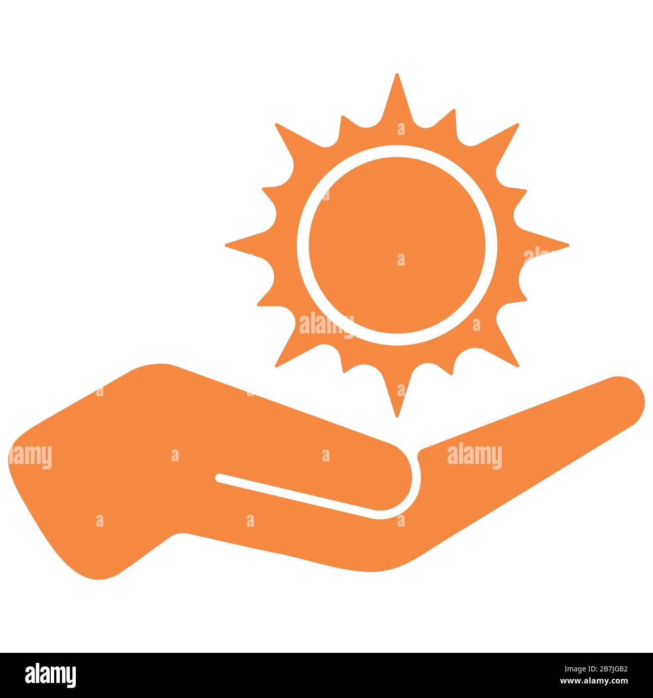Hand holding sun Stock Vector Images - Alamy