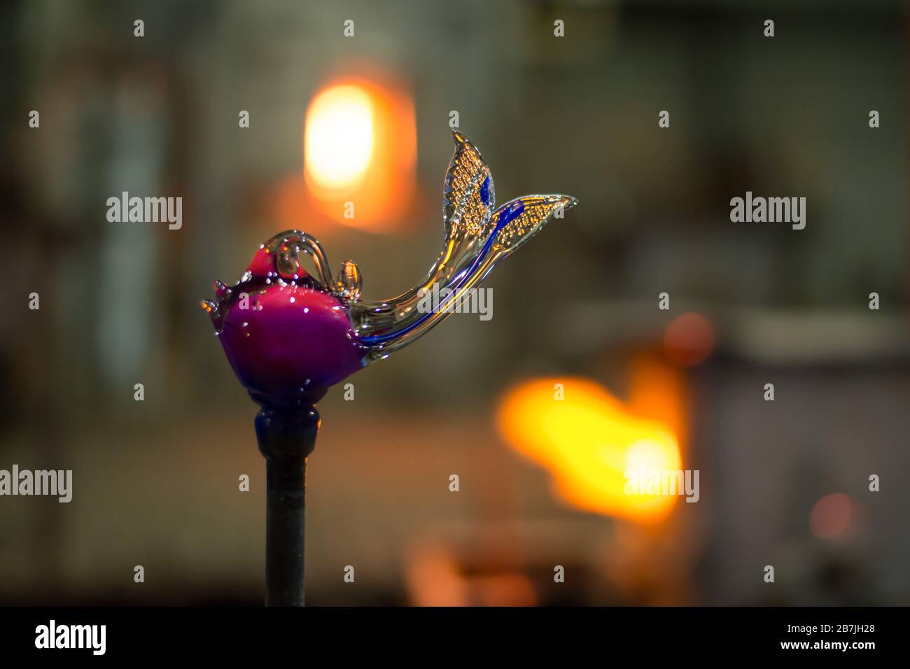 Handmade figures of melted glass Stock Photo - Alamy