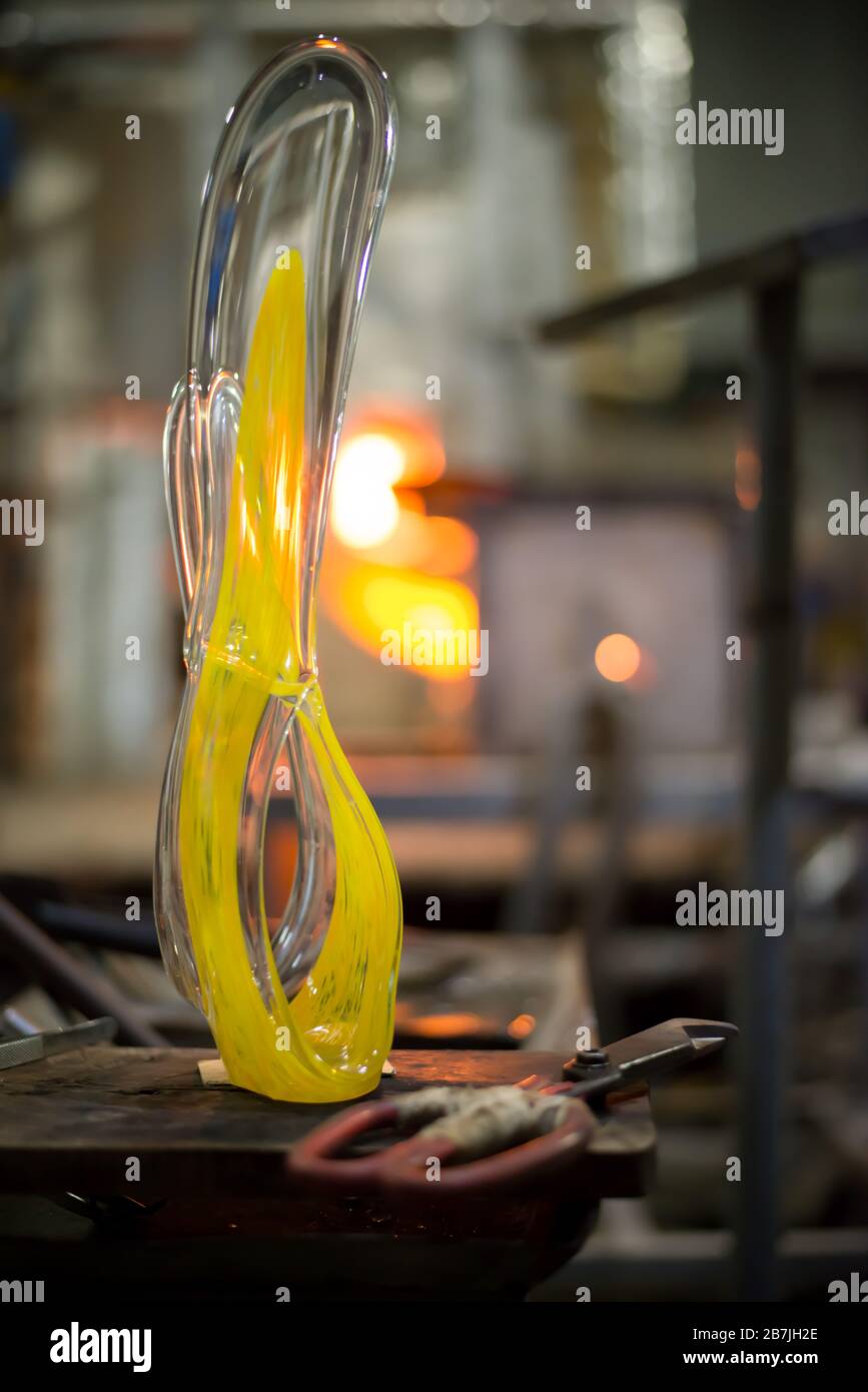 Handmade figures of melted glass Stock Photo - Alamy