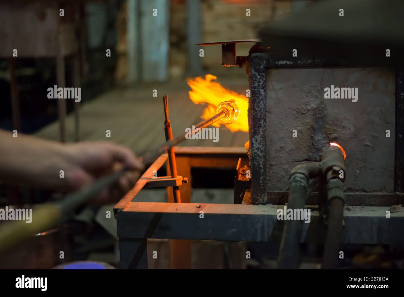 Handmade figures of melted glass Stock Photo - Alamy