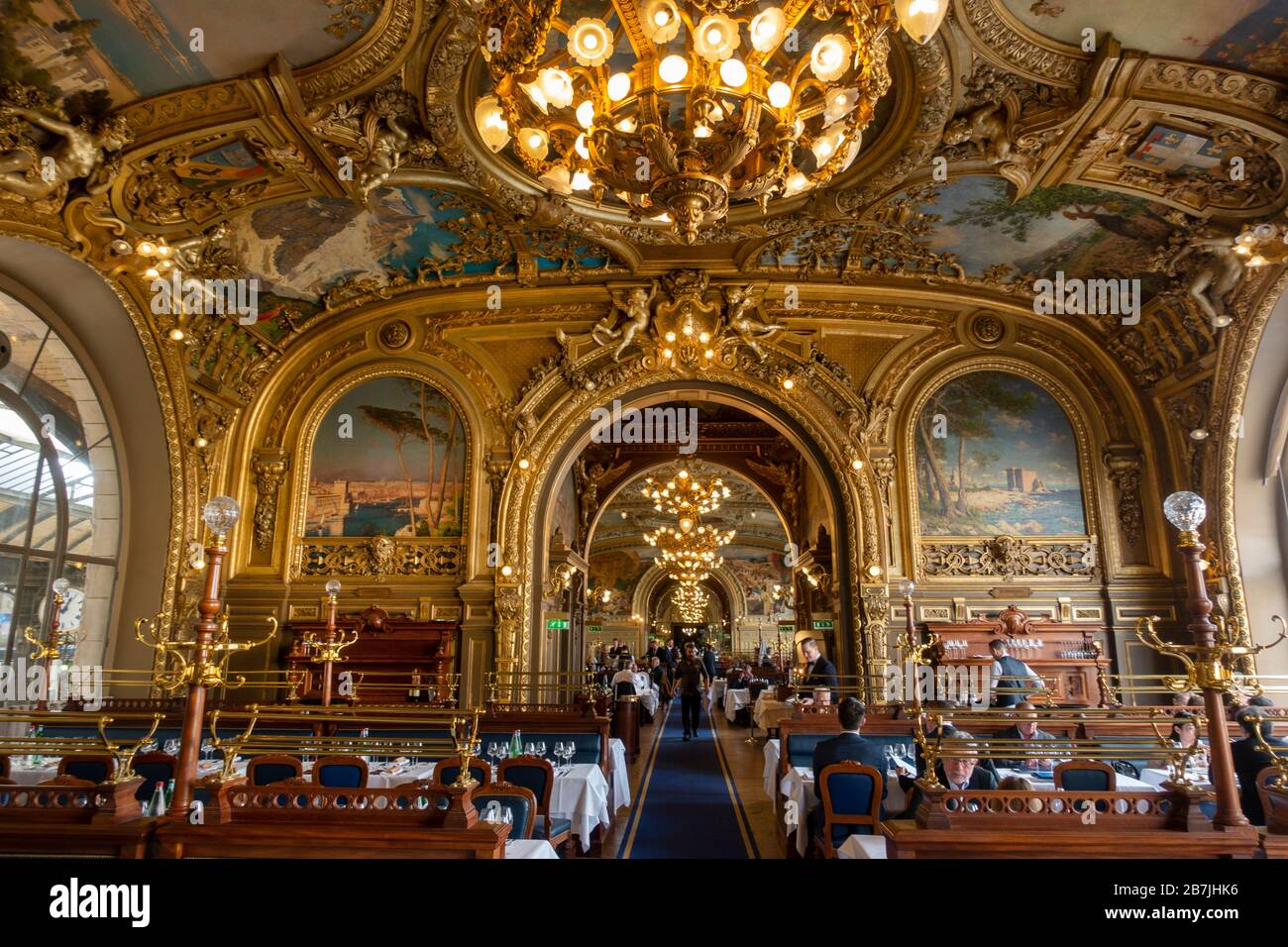 Le Train Blue the blue train restaurant Paris France Stock Photo - Alamy