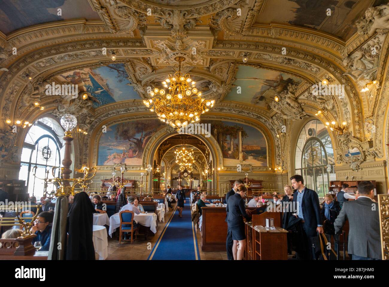 Le Train Blue the blue train restaurant Paris France Stock Photo - Alamy