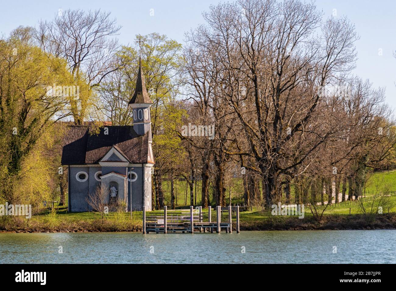 Chapel of the Holy Cross on Lake Chiemsee in Bavaria Stock Photo - Alamy