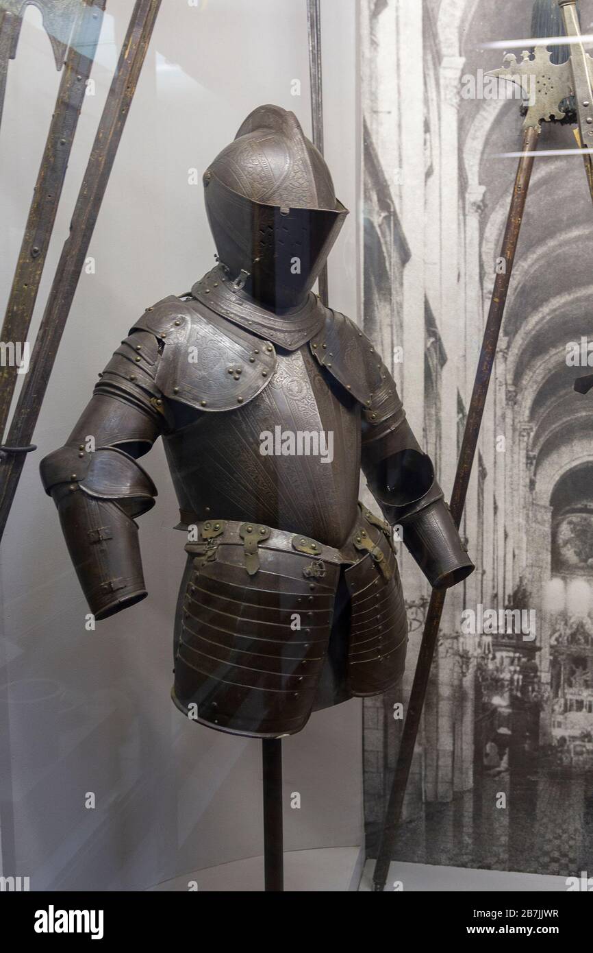 Kiev, Ukraine - May 19, 2018: Winged hussar armor is the heavy cavalry ...