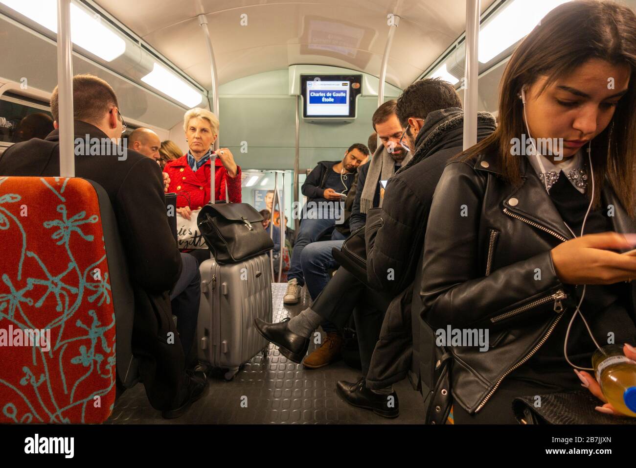 RER suburban commuter train Paris France Stock Photo - Alamy