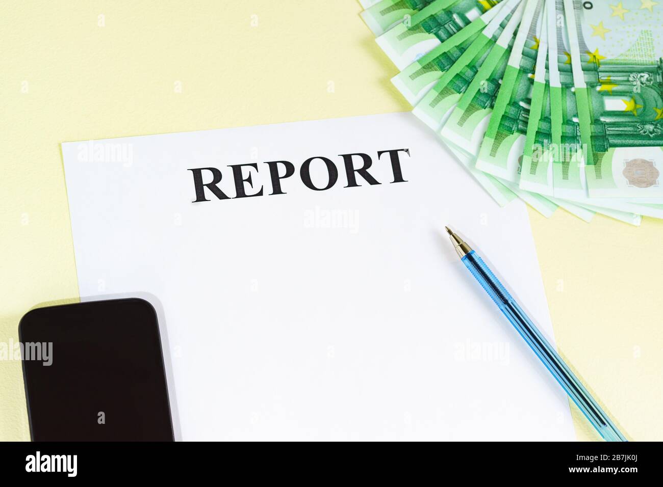 Preparation of financial report on the results of work. Money ...