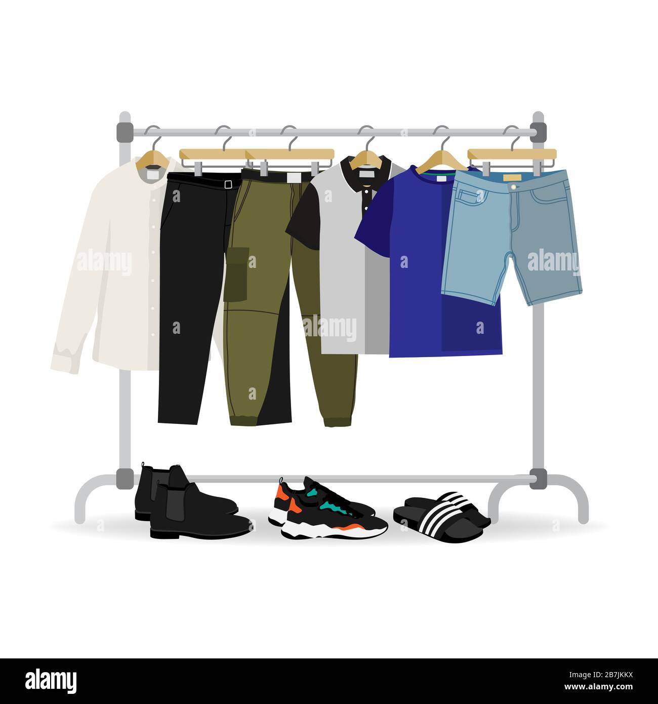 Male clothing closet Stock Vector Images - Alamy
